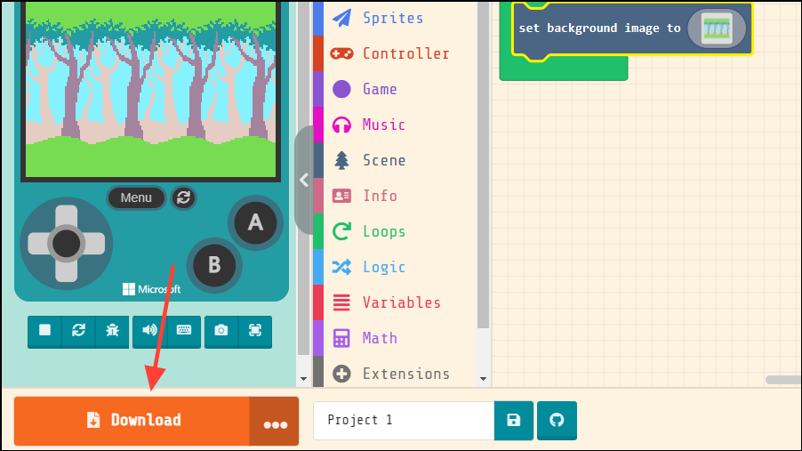 How to make a game on Microsoft MakeCode Arcade