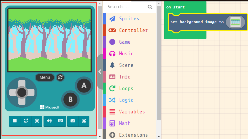 How to make a game on Microsoft MakeCode Arcade
