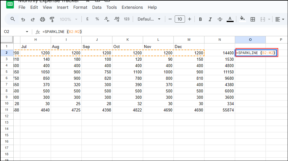 How to create a monthly spending tracker using Google Sheets