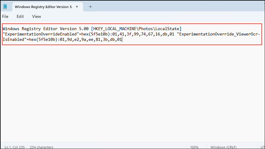 How to turn on OCR in the Windows 11 Photos app