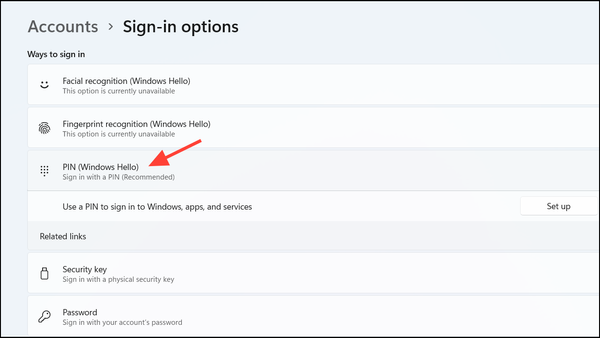 How to Disable PIN on Windows 11