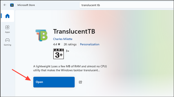 How to get a transparent taskbar on Windows 11