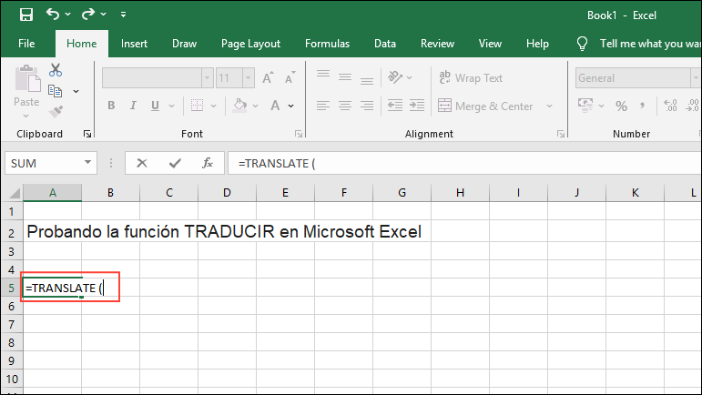 How to use the TRANSLATE and DETECTLANGUAGE functions in Excel