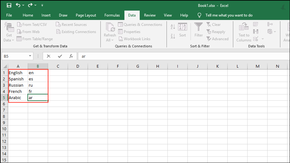 How to use the TRANSLATE and DETECTLANGUAGE functions in Excel