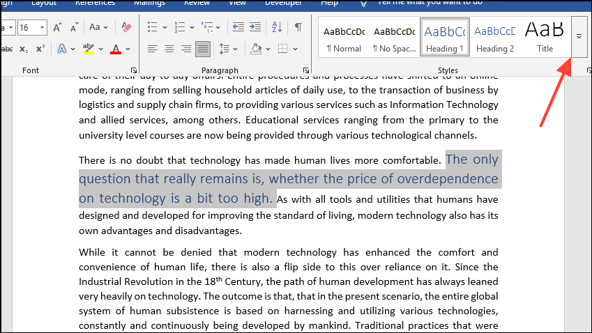 How to add design elements in a Word document