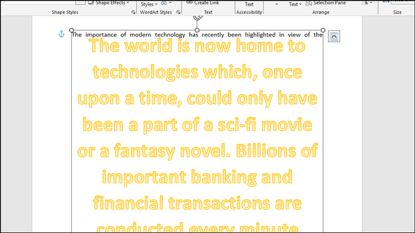 How to add design elements in a Word document