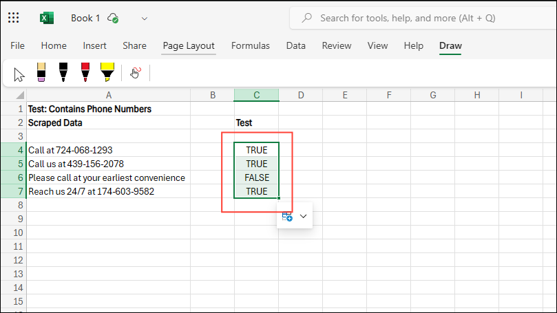 How to use the REGEX functions in Excel