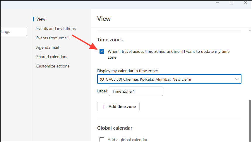 How to change the Time Zone in Microsoft Outlook