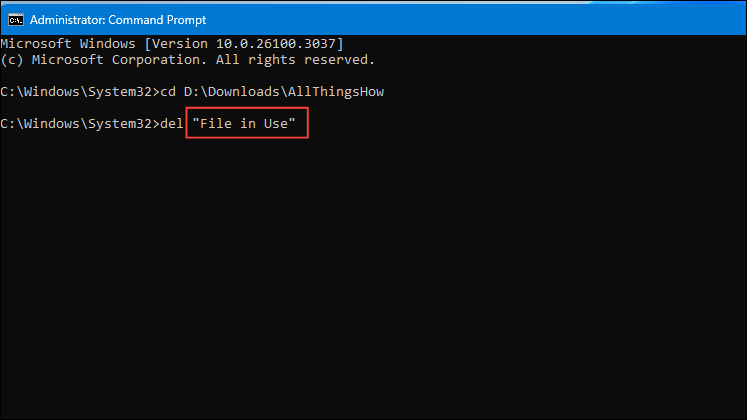How to delete a file in use by another program on Windows