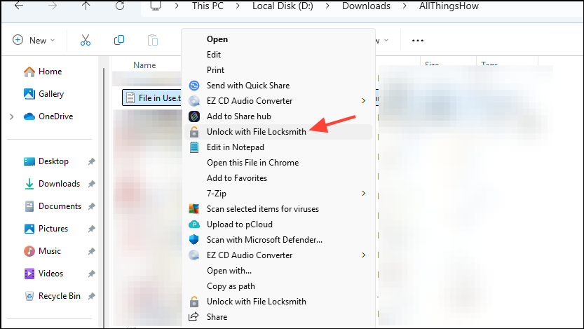 How to delete a file in use by another program on Windows