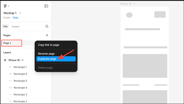 How to create a simple UI mockup in Figma