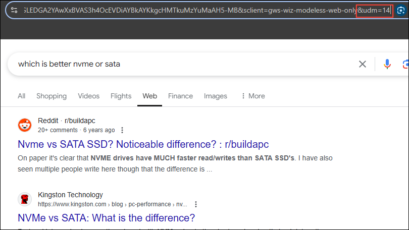How to search the web without AI content
