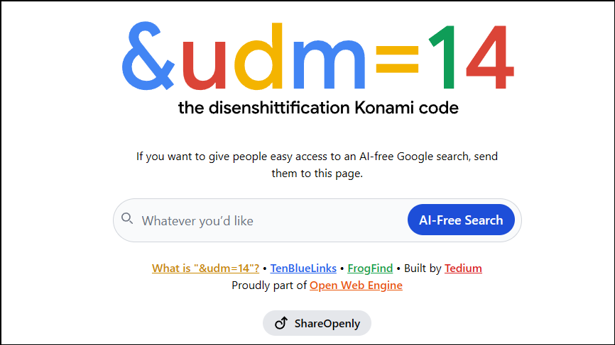 How to search the web without AI content