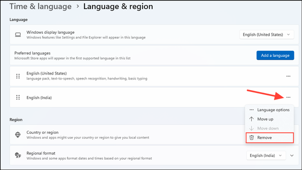 How to switch language on keyboard in Windows 11