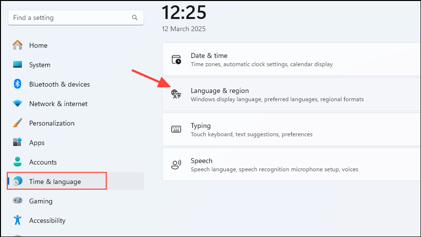 How to switch language on keyboard in Windows 11