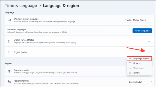 How to switch language on keyboard in Windows 11
