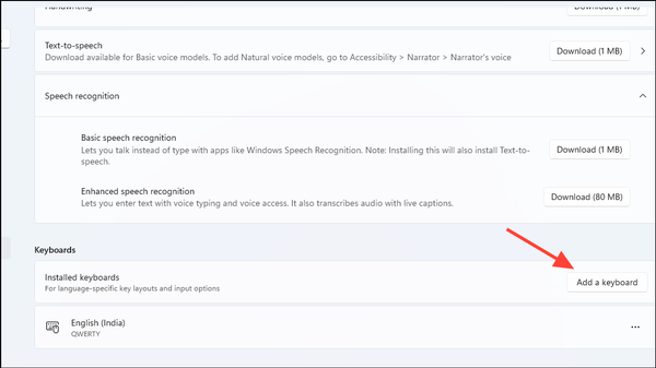 How to switch language on keyboard in Windows 11