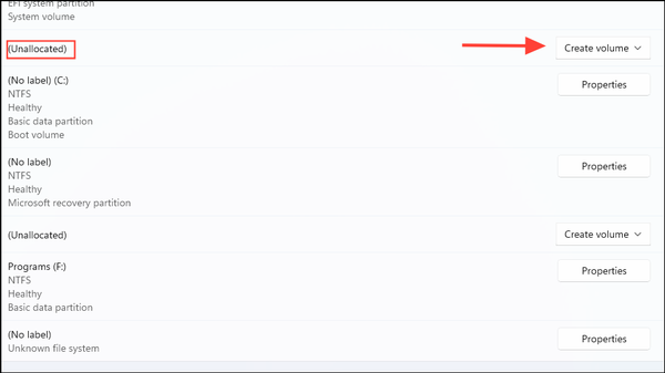 How to make a partition in Windows 11