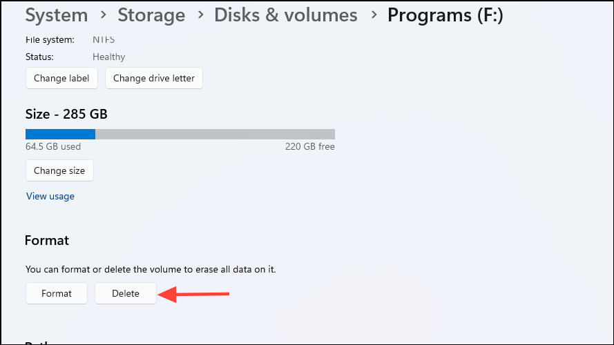 How to make a partition in Windows 11