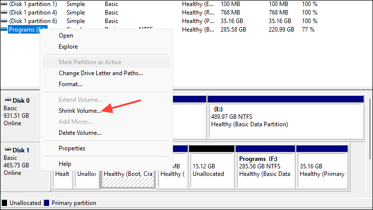 How to make a partition in Windows 11