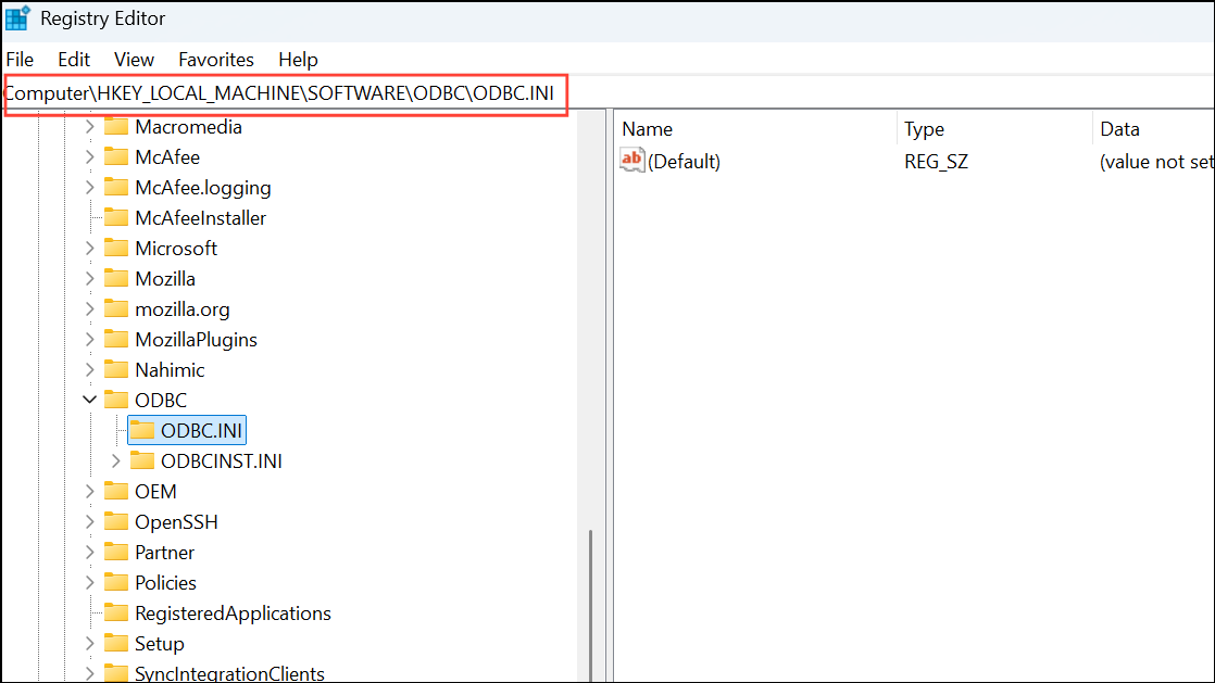 Resolve ODBC Settings Not Getting Saved in Windows 11 Pro