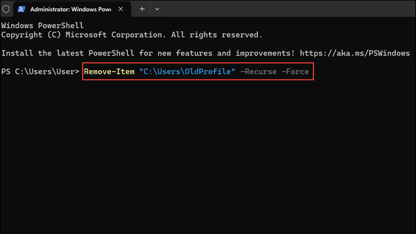 Delete Folder in C:\Users via PowerShell When Standard Methods Fail