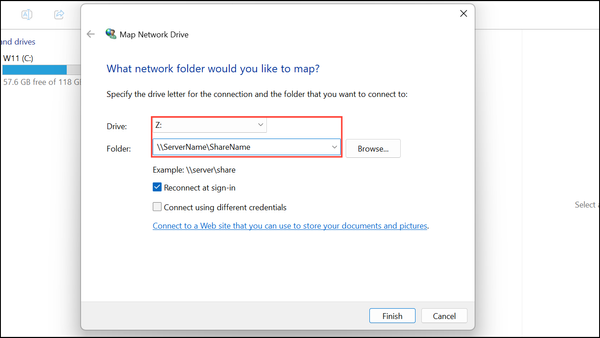 Add a Network Drive to the PC Drive Section