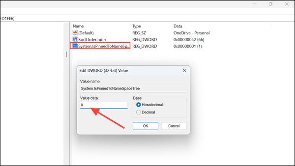 Remove OneDrive from File Explorer Sidebar