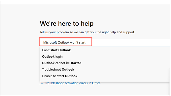 Fix Issues With Outlook Using Get Help in Windows 11