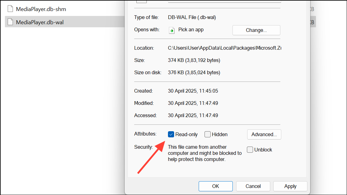Delete Files From Media Player in Windows 11