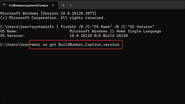 Check Version and Build on Windows 11