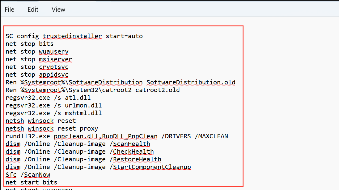 Fix Error 0x80246007 on Windows 11