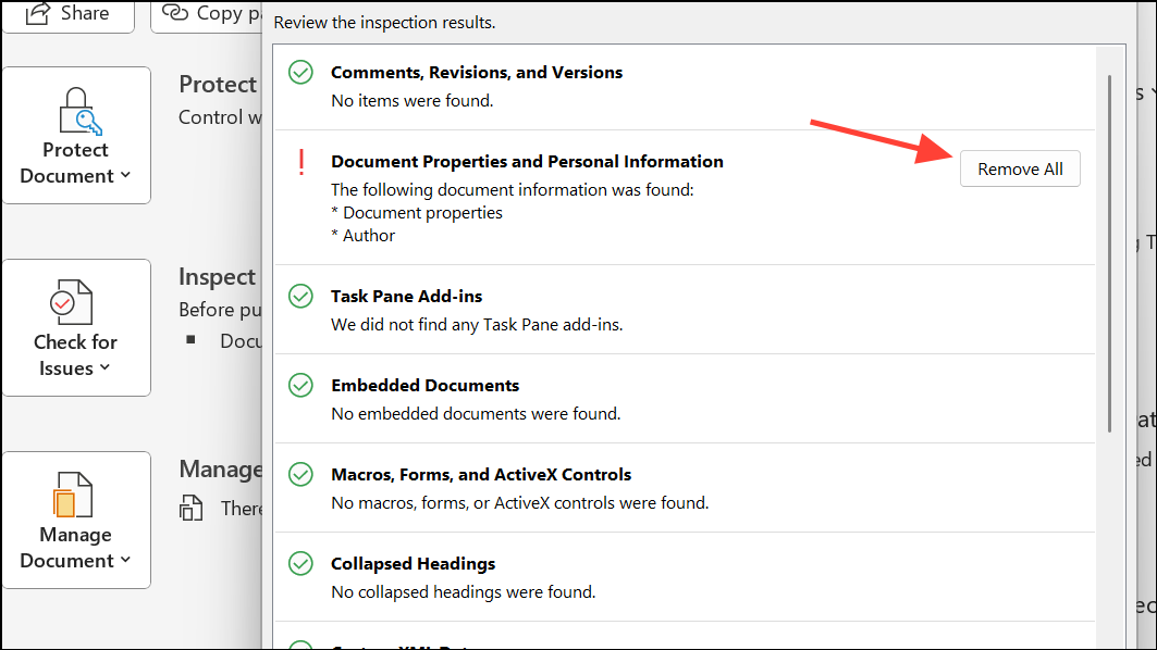 Remove Personal Info from a Word Document