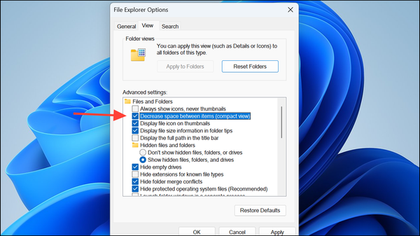 Enable Compact View and Details Pane in File Explorer on Windows 11