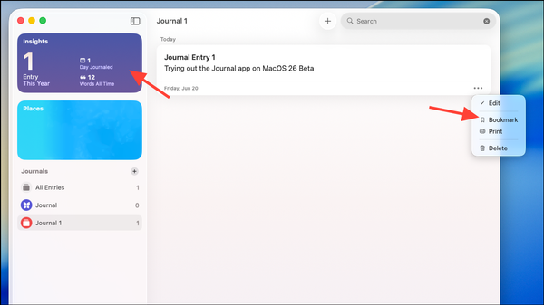 Take Notes Easily and Efficiently With the Journal App on macOS 26