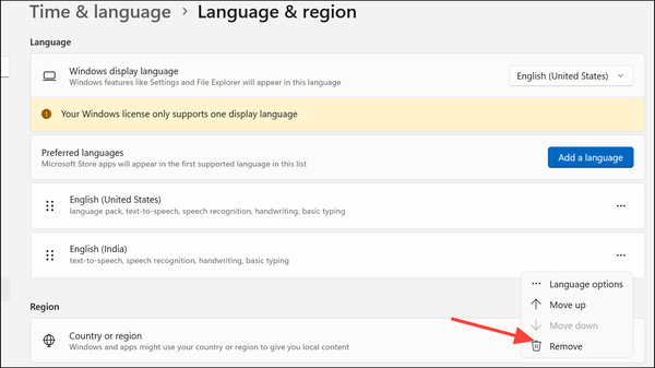 Disable Input Indicator or Language Bar in Windows 11