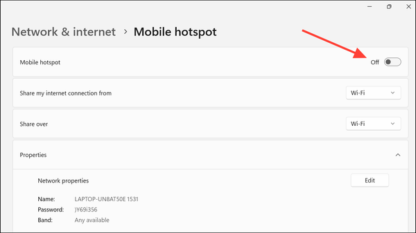 Disable WiFi Hotspot Automatically on Windows 11