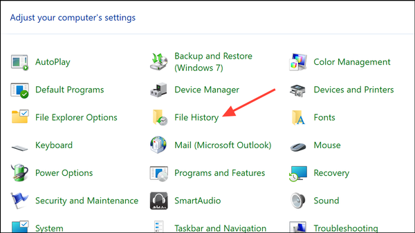 Turn Off File History in Windows 11