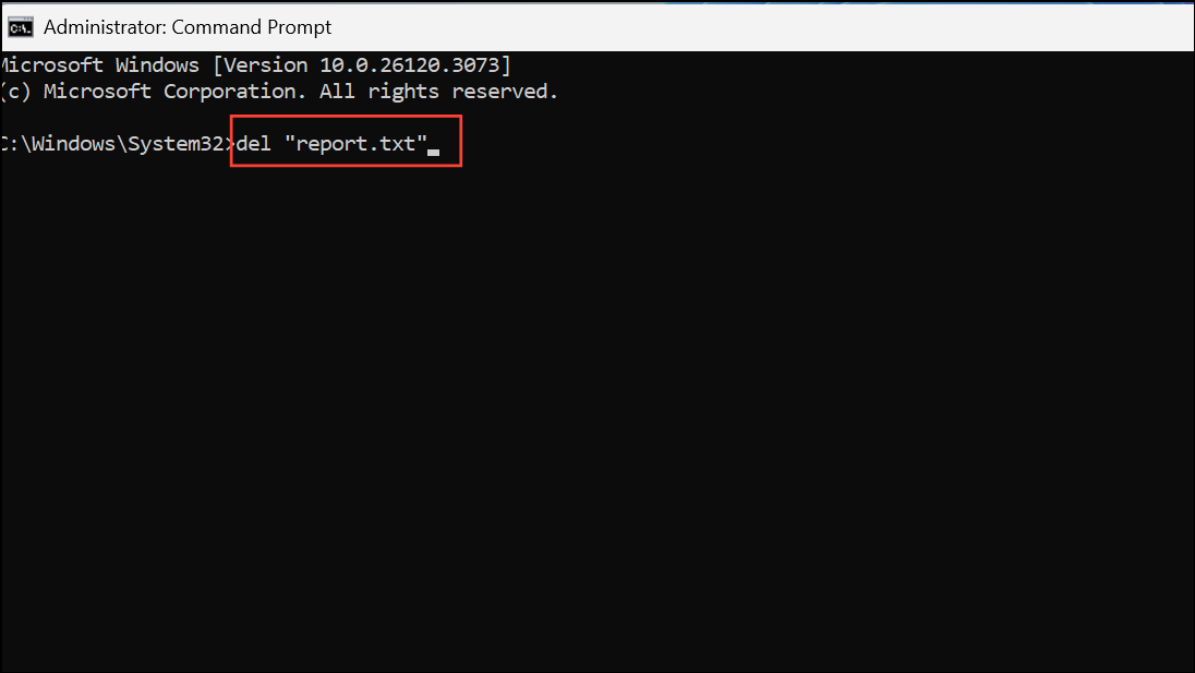 Delete Files and Folders Using Command Prompt in Windows 11