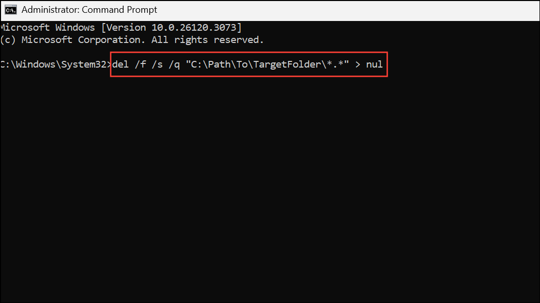 Delete Files and Folders Using Command Prompt in Windows 11