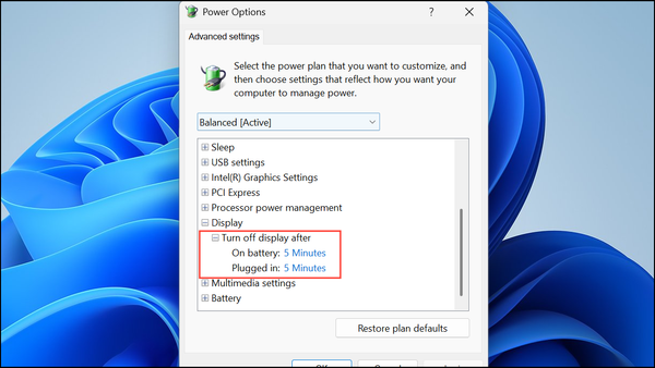 Change Lock Screen Timeout in Windows 11