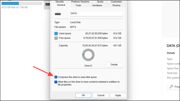 Save Drive Space by Compressing Files, Folders, and Drives on Windows 11