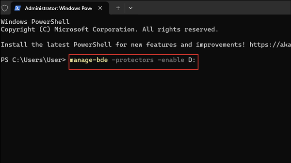Suspend or Resume BitLocker Encryption on Windows 11