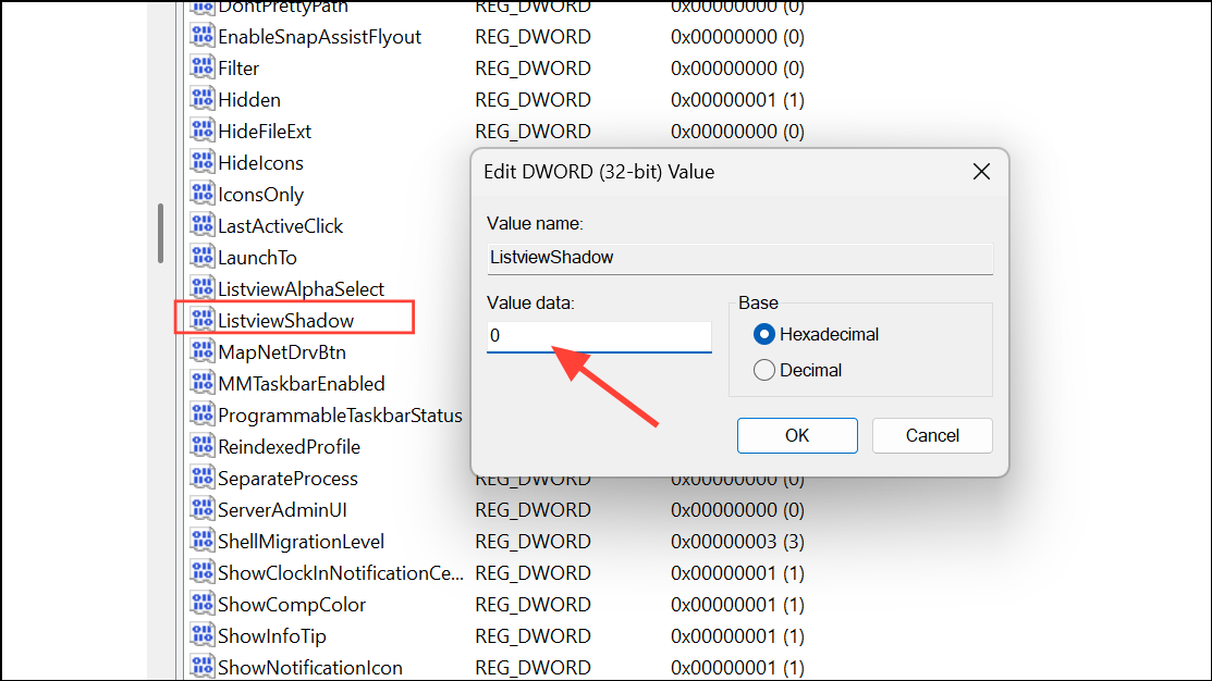 Remove Drop Shadows for Icon Labels and Shadow Effect from Windows Explorer in Windows 11