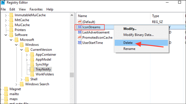Reset Tray Icons in Taskbar on Windows 11