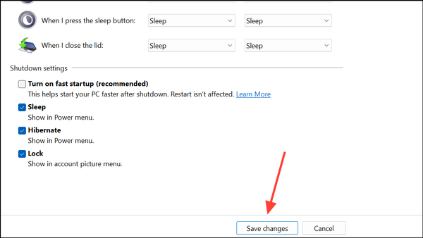 Show Hibernate in Power Button Options in Windows 11