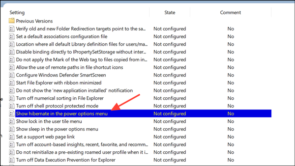 Show Hibernate in Power Button Options in Windows 11