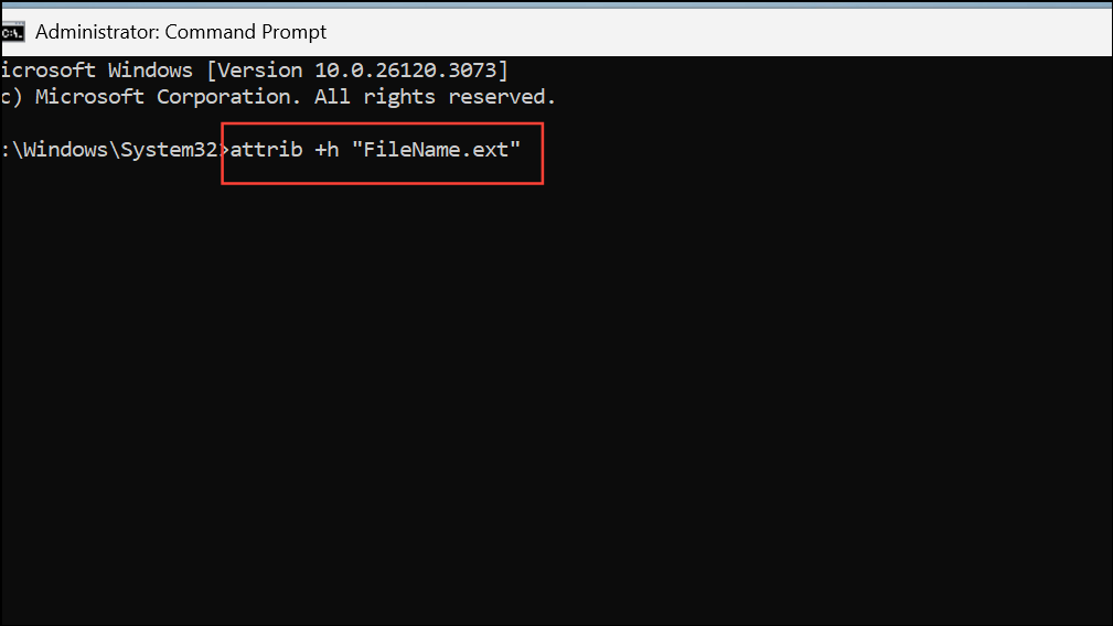 Hide Files and Folders Using a Shortcut on Windows 11