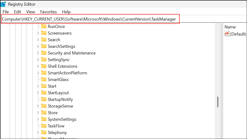 Reset Task Manager to Default Settings in Windows 11