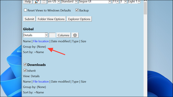 Turn Off File Grouping in Windows Explorer in Windows 11